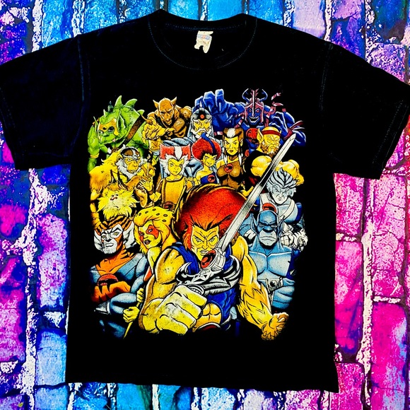 Jerzees | Shirts | Vtg 200s Thundercats Cartoon Characters Aop Size ...